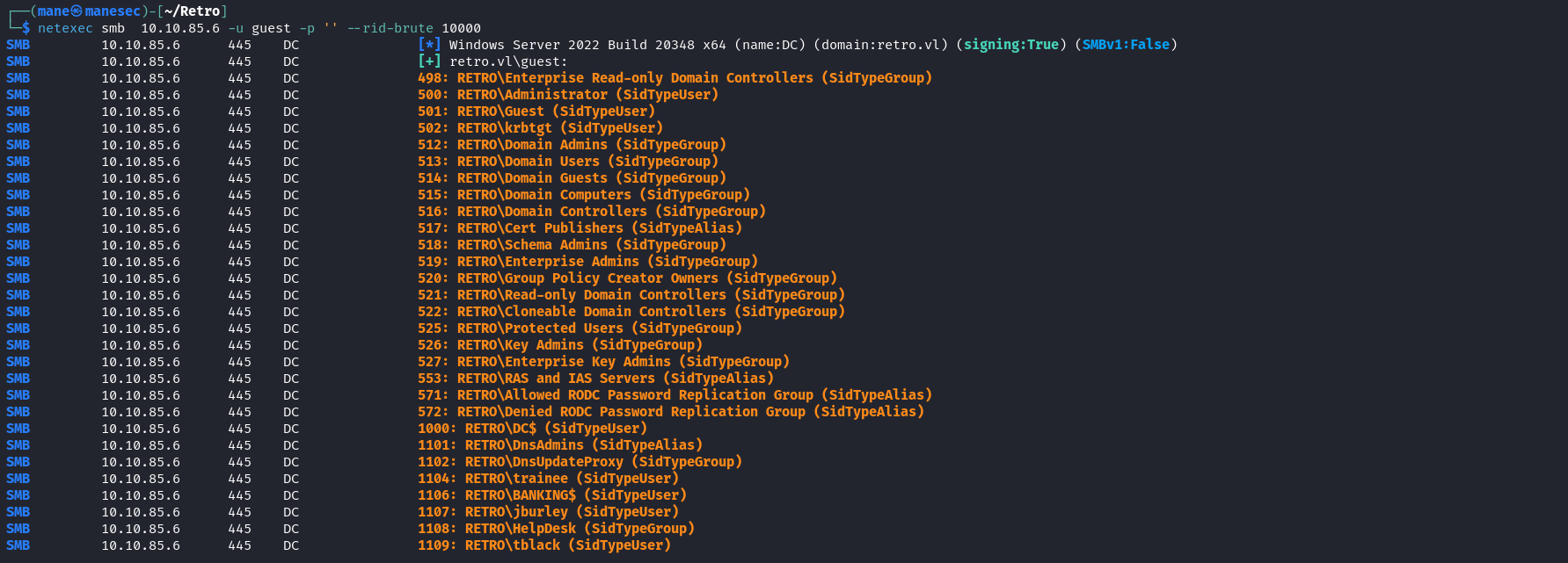 VulnLab - Machine - Retro - Mane's Blog
