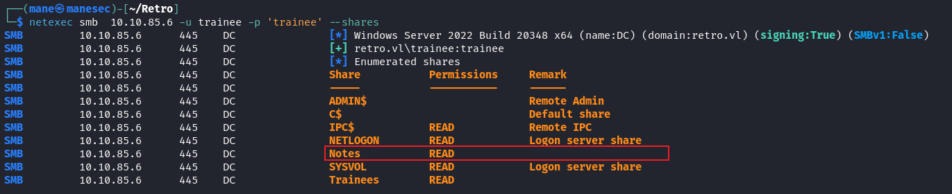 VulnLab - Machine - Retro - Mane's Blog